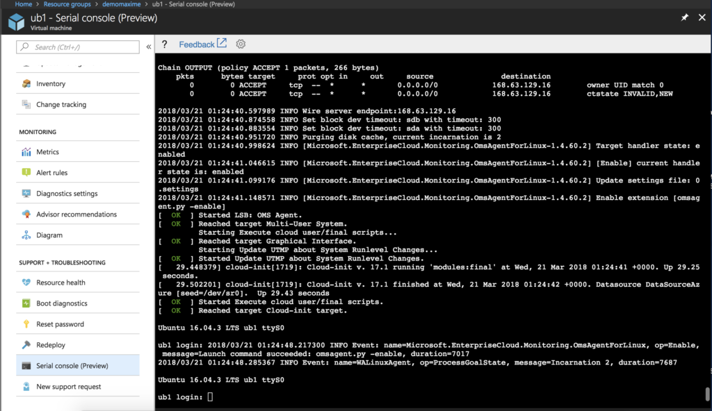 Serial Console Dans Vos Vms Azure Zigmax It Blog