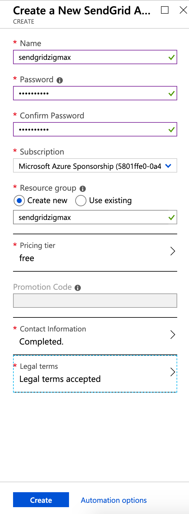 Azure SendGrid comme relai SMTP ! – ZiGMaX IT Blog
