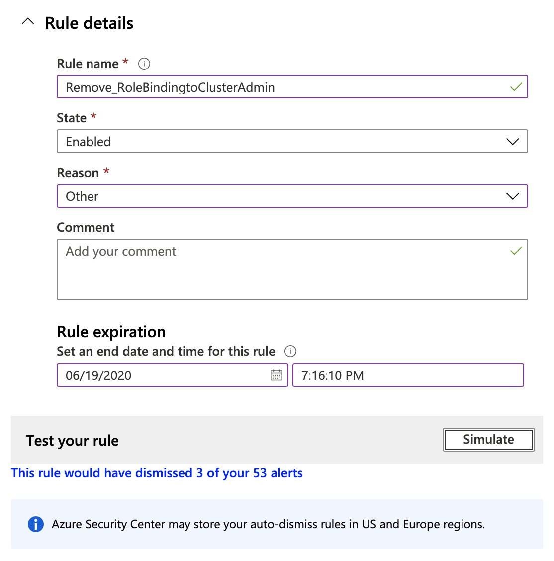 Azure Security Center | Alerts Suppression Rules – ZiGMaX IT Blog